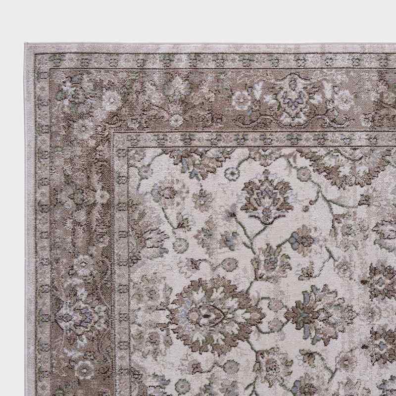 Greta Light Brown Medallion Rugease Area Rug, 5x7