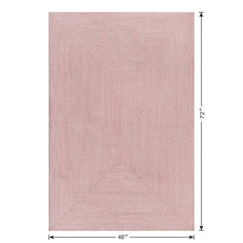 Pink Braided Chenille Accent Rug | At Home