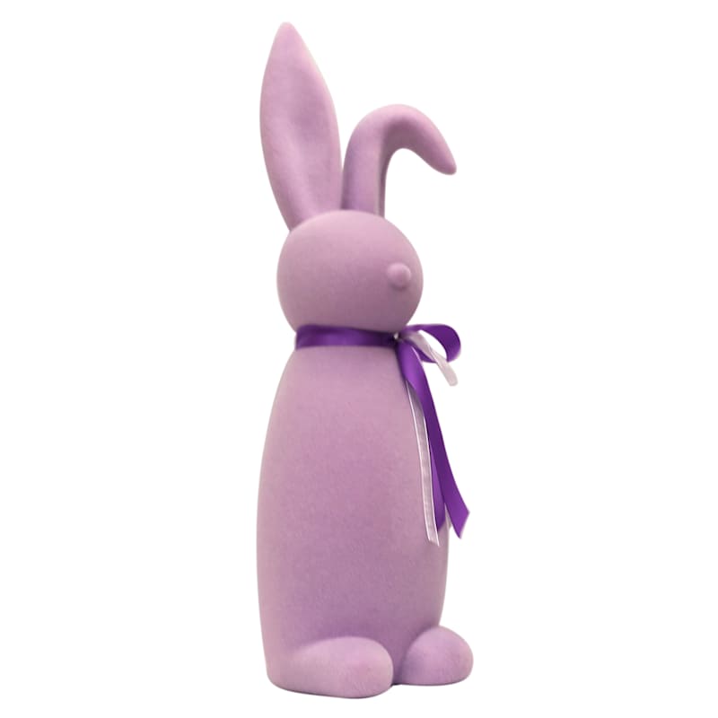 Bunny Brights Purple Flocked Bunny, 26" | At Home