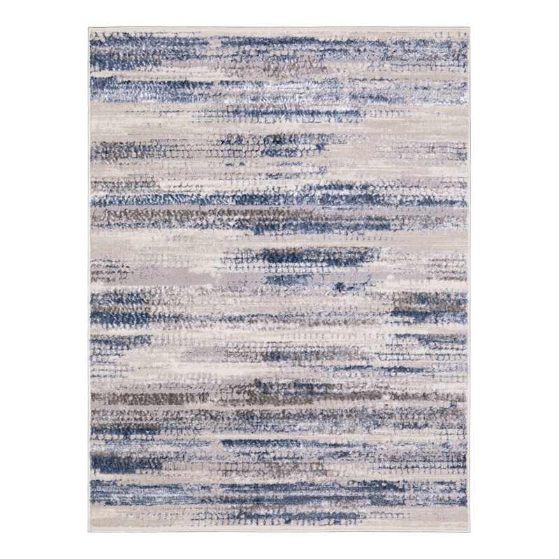 Fairfax Blue Abstract Area Rug, 5x7