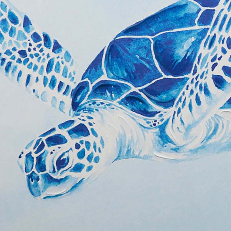 Honeybloom Sea Turtle Canvas Wall Art, 18"