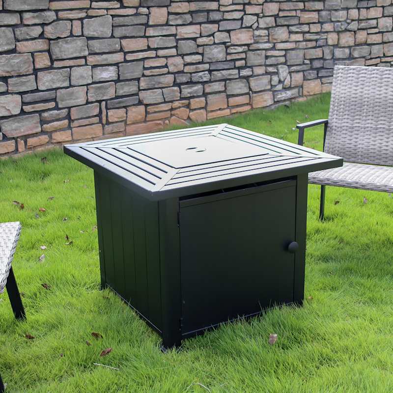 Grammercy Gas Fire Pit Table Stainless Steel Burner 50000 Btu, 30" | At ...