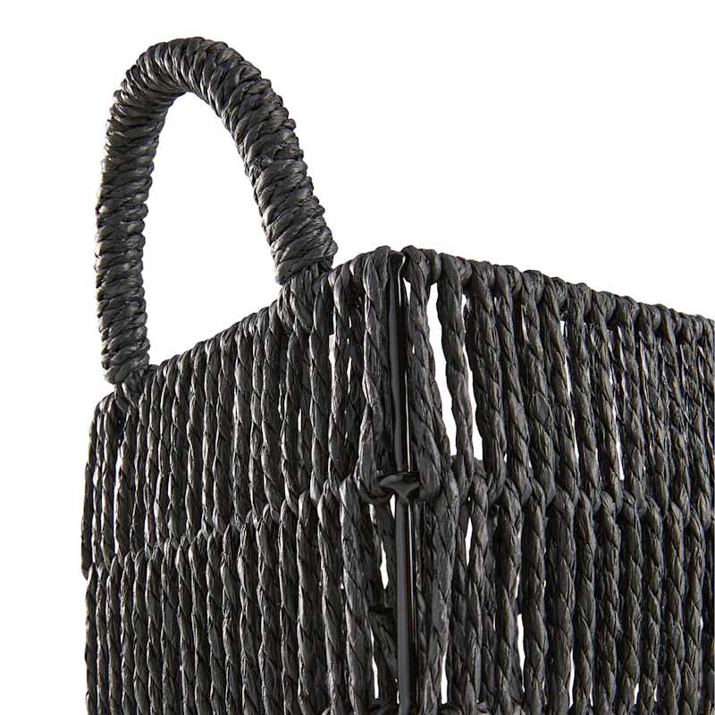 Black Paper Storage Basket, Small