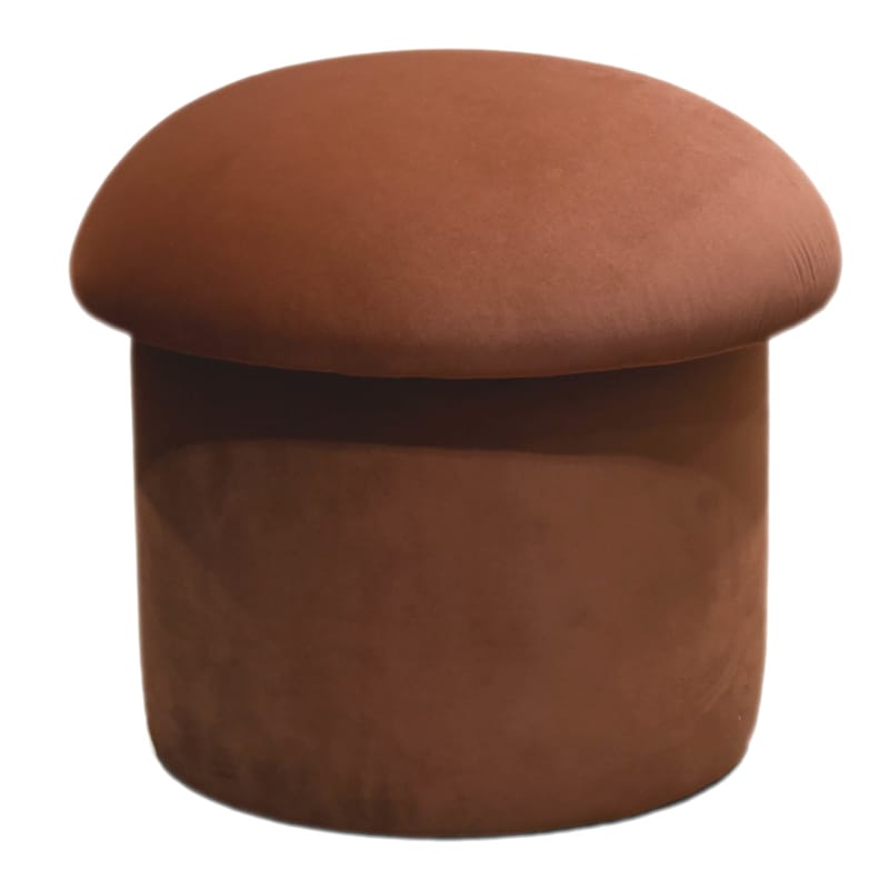 Mushroom Storage Ottoman, Rust