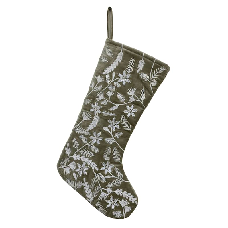 Brown Velvet Stocking 19" | At Home