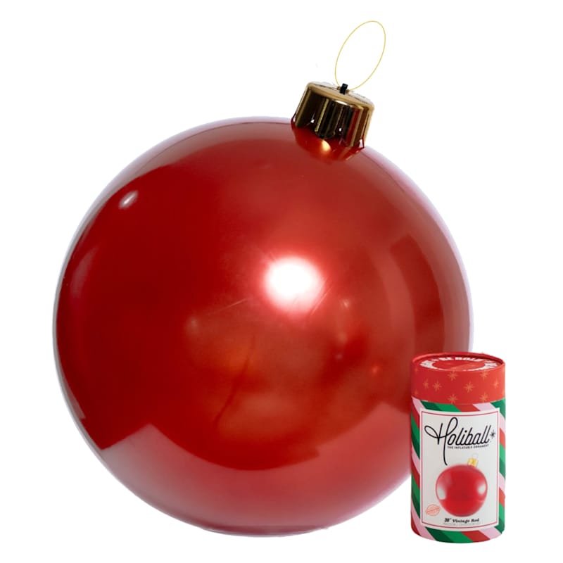 Vintage Red Holiball Large Inflatable Ornament, 30"