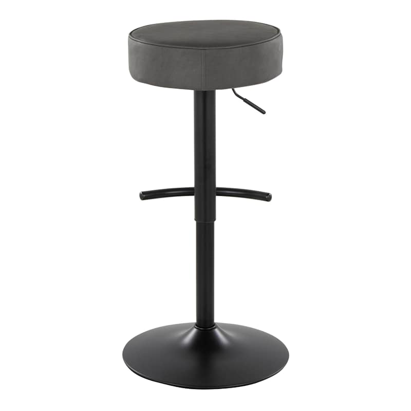 Set of 3 Lennox Dark Grey Adjustable Swivel Barstool