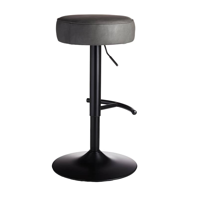 Set of 3 Lennox Dark Grey Adjustable Swivel Barstool